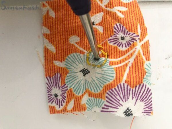 Tutorial: How To Make A Hand Stitched eyelet / Sansahash